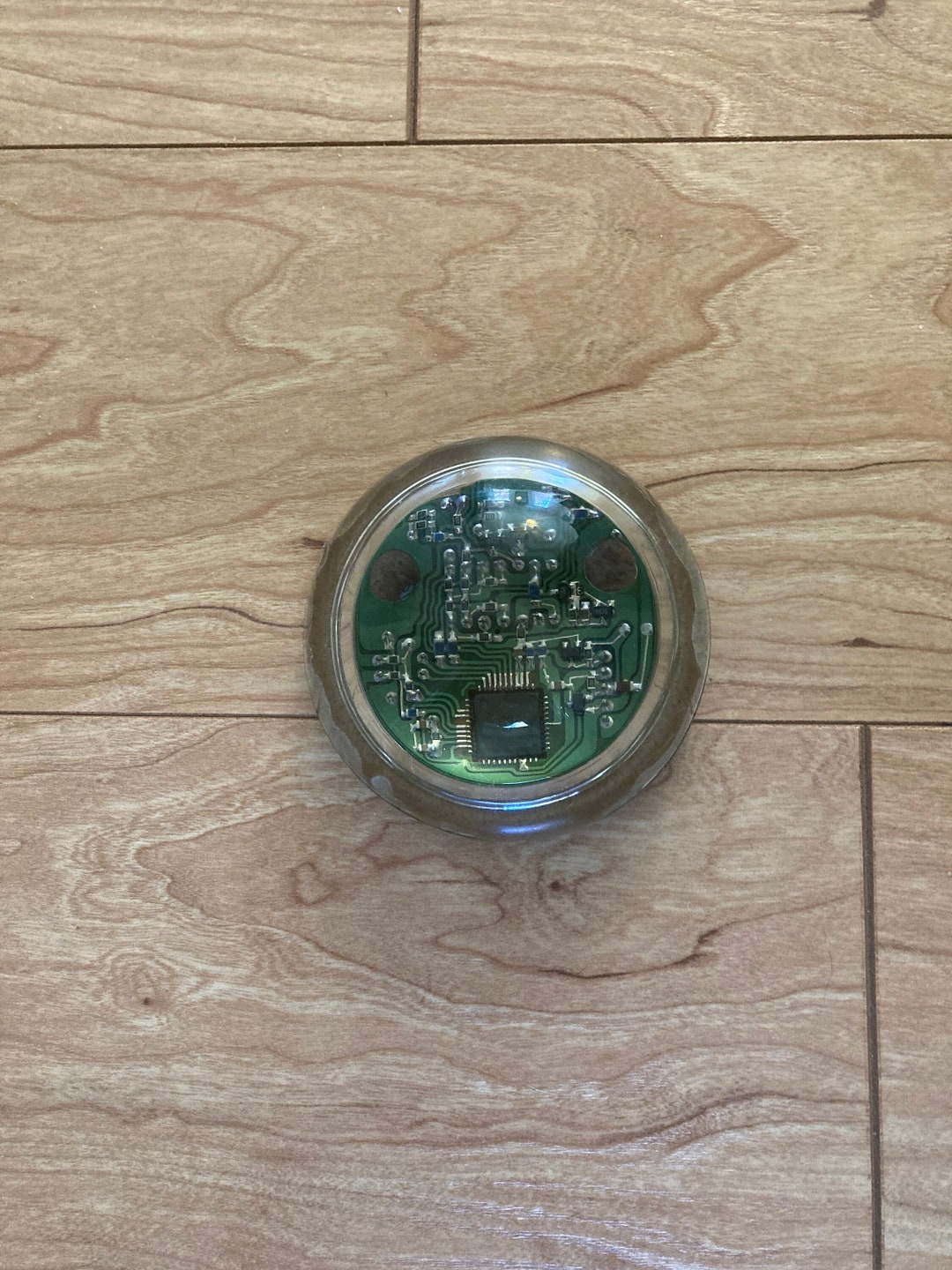 Upcycled Real Circuit Board Paperweight / From Computer Mouse / Round ...