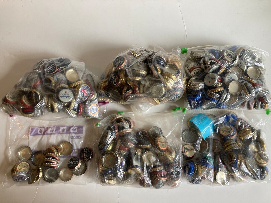 500 Recycled Used Bottle Caps / Mixed Brands and Colors / Slightly ...