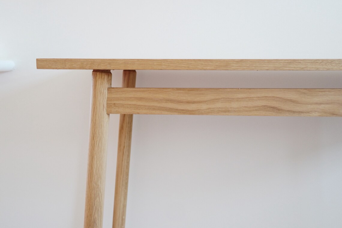 Console Table Solid Oak Console in Mid Century Design | Etsy