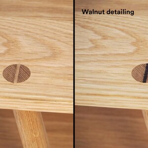 Split Top Bench - Solid Oak Bench, Mid Century Design Suitable for ...