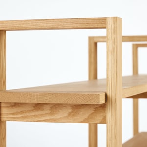 Solid Oak Shelving Unit - Etsy UK