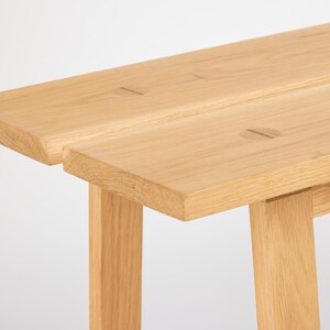 Split Top Bench - Solid Oak Bench, Mid Century Design Suitable for ...