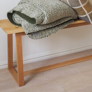 Split Top Bench - Solid Oak Bench, Mid Century Design Suitable for ...