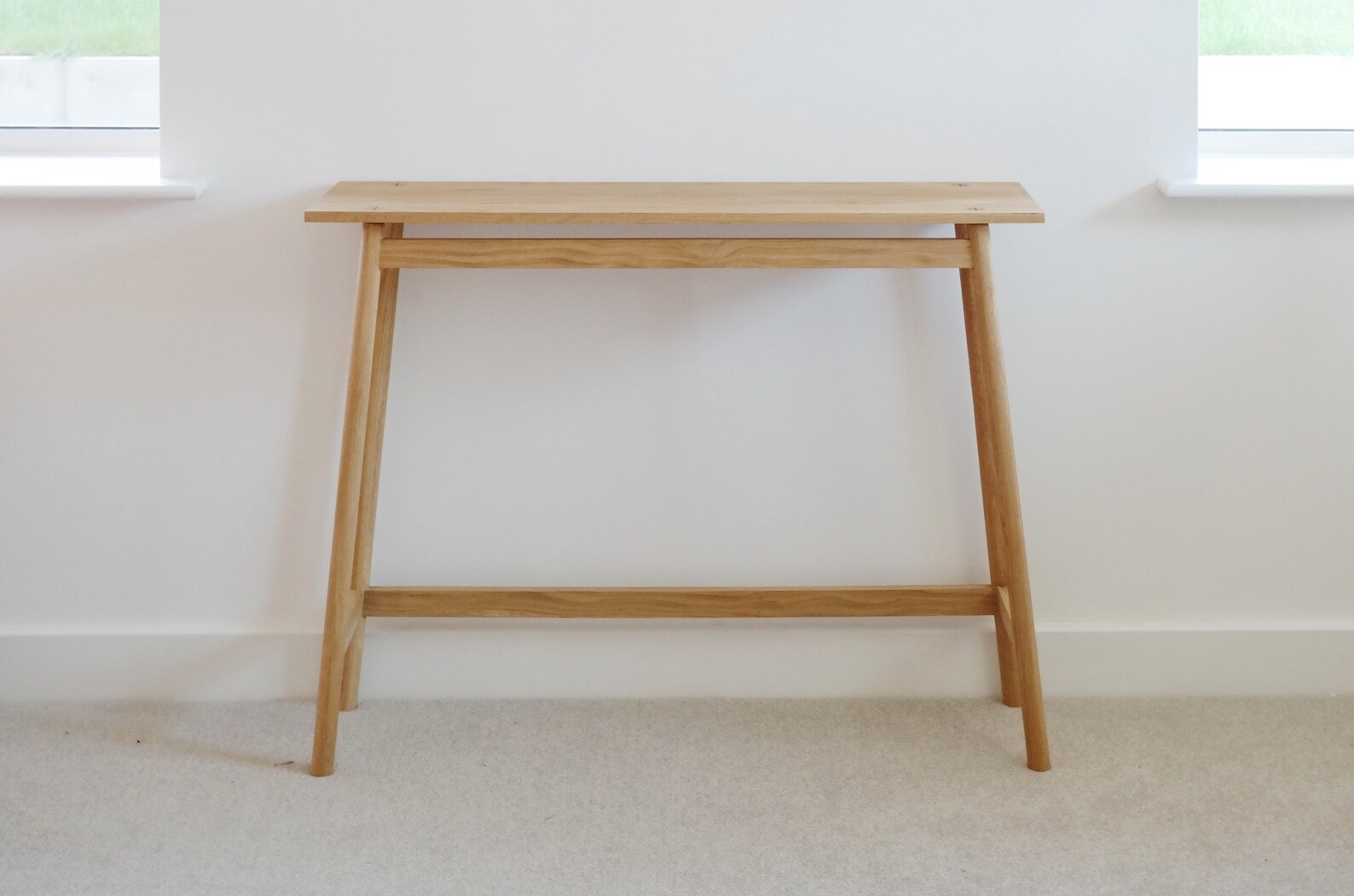 Console Table Solid Oak Console in Mid Century Design | Etsy