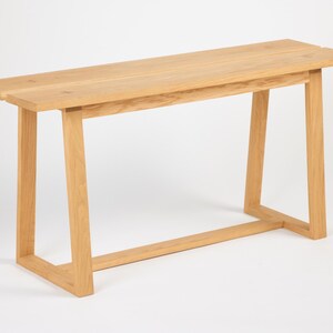 Split Top Bench - Solid Oak Bench, Mid Century Design Suitable for ...