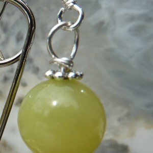 Hand Made, Semi Precious Lemon Jasper Gemstone and Sterling Silver ...