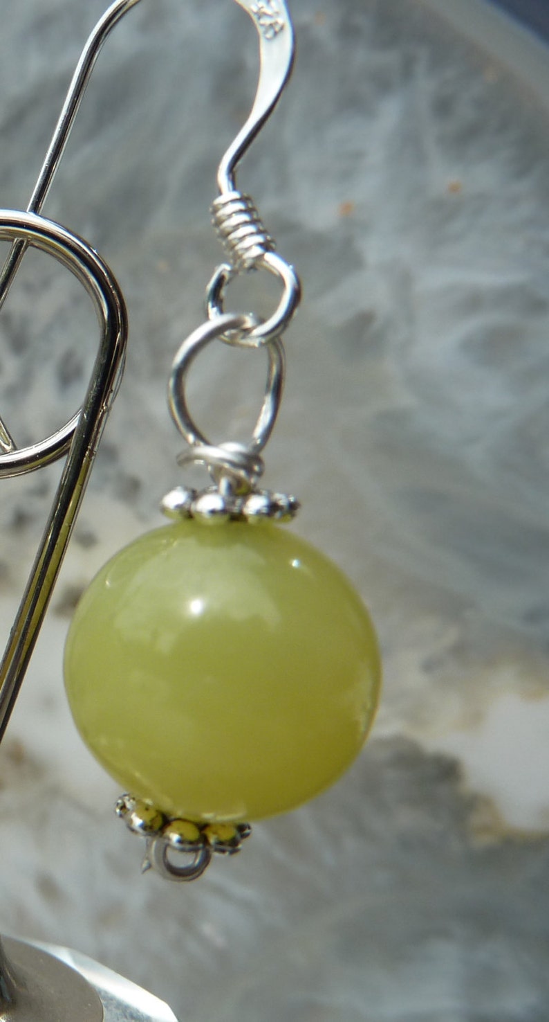 Hand Made, Semi Precious Lemon Jasper Gemstone and Sterling Silver ...