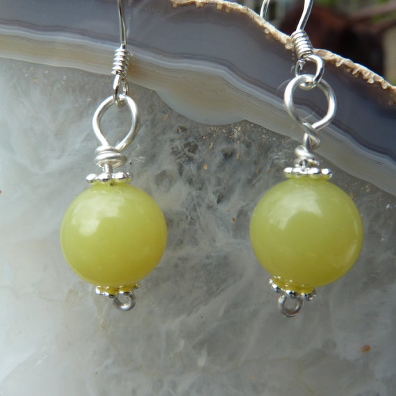 Hand Made Semi Precious Lemon Jasper Gemstone and Sterling | Etsy