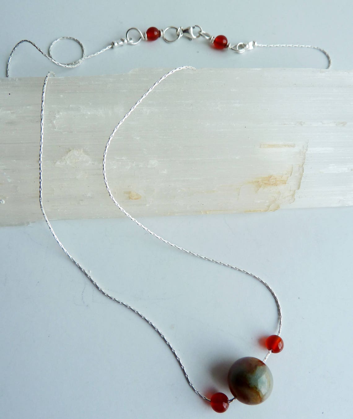 Handmade Semi-precious Indian Agate and Red Agate Gemstone - Etsy