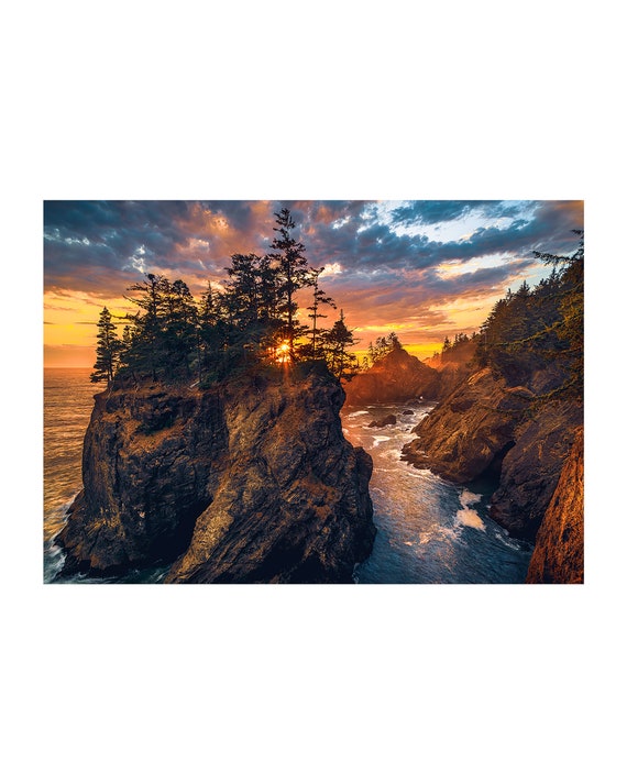 Sunset Wall Art Oregon Coast Sunset Photo Oregon Art Nature | Etsy