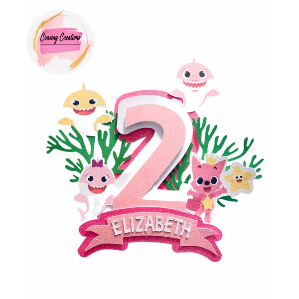 Baby Shark Cake Topper Png - Etsy