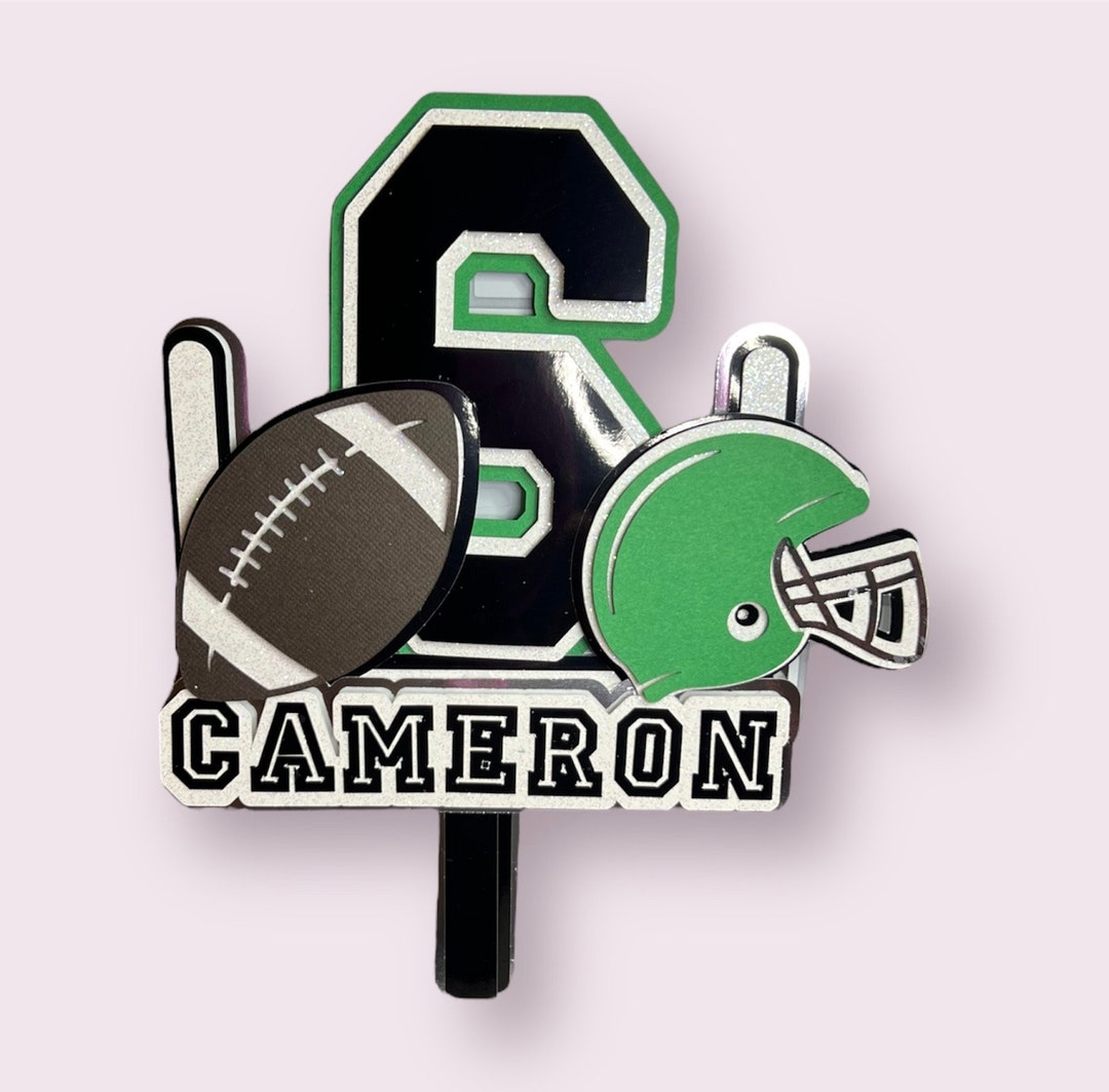 Football Themed Cake Topper - Etsy