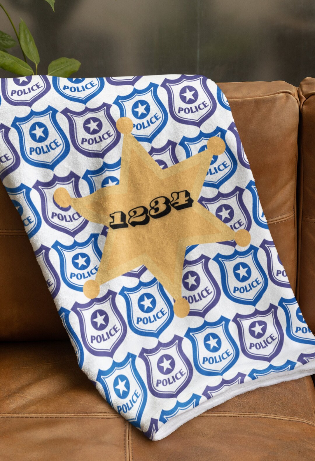 Custom Police Blanket Gift, Personalized Retirement Throw, Police ...