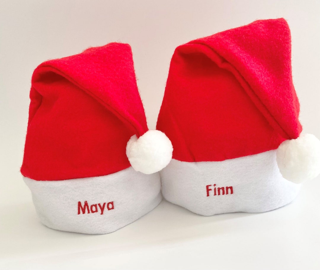 Baby Santa Hat Personalised, Embroidered Personalised Baby Santa Hat ...