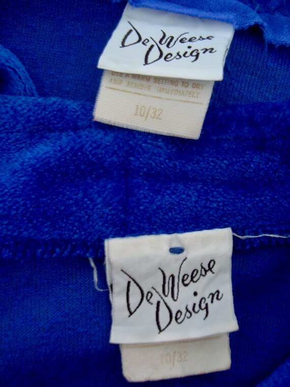 Vintage 1960's DeWEESE DESIGN Swim & Sun Royal Blue T… - Gem
