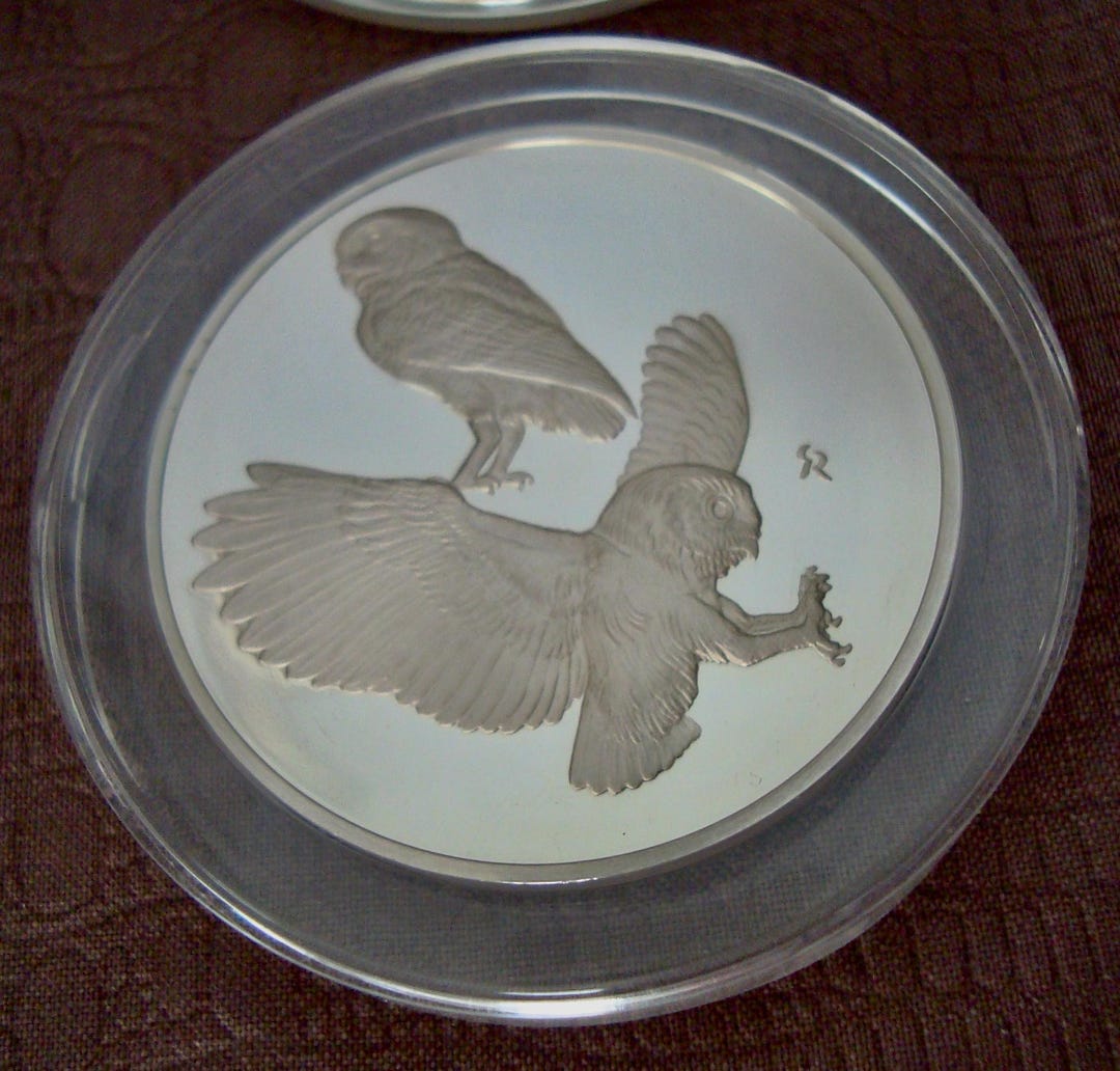 Vintage 1975 Franklin Mint roberts Birds Sterling Silver Commemorative ...