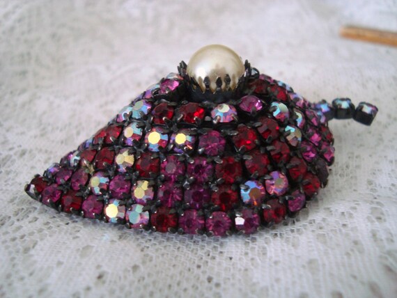 Vintage Large Ruby Red, Dark Pink & Aurora Borealis R… - Gem