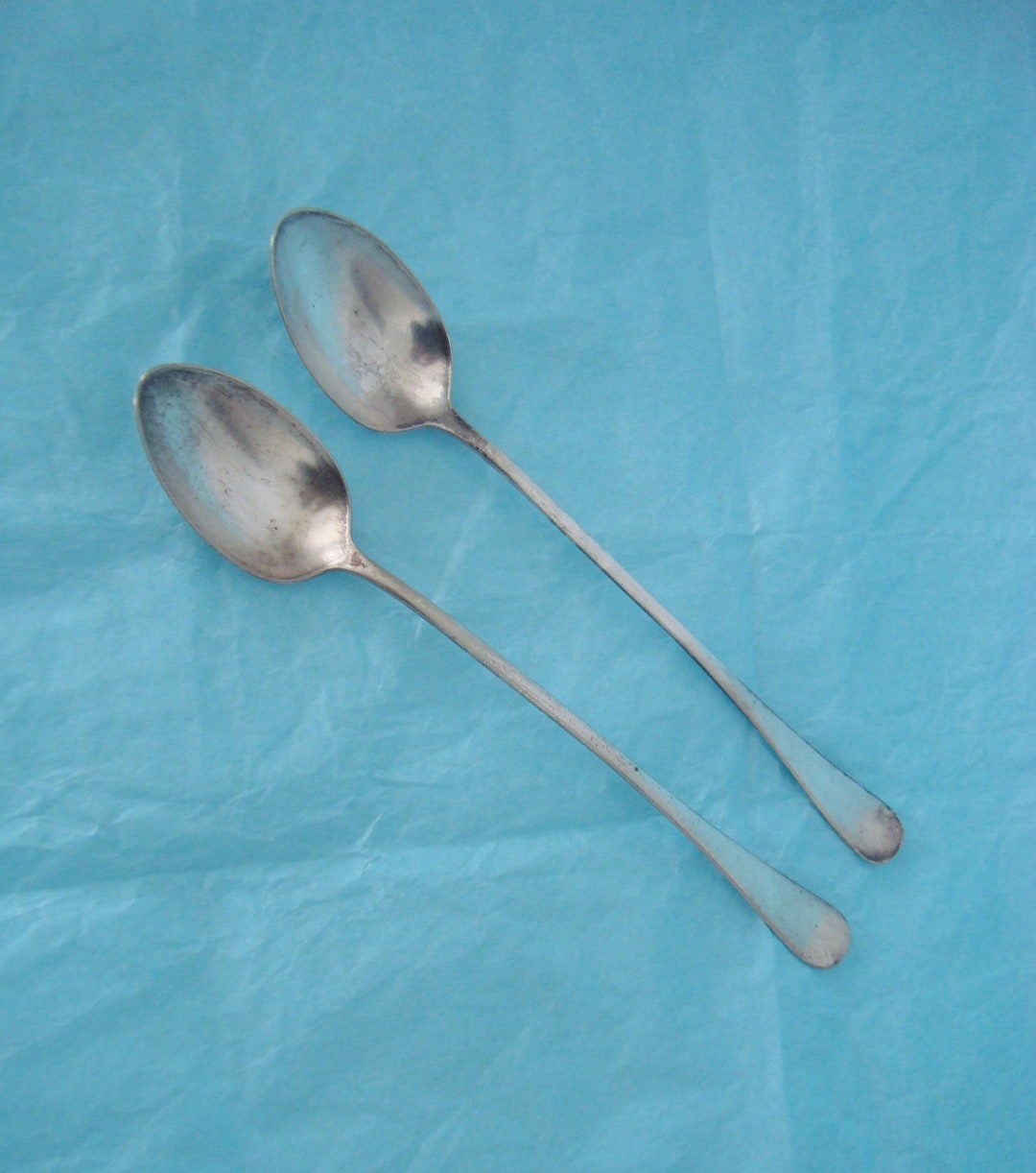 Lot of 2 Vintage 1900's S.L. & G.H.R. Co. Silver-plate Ice Tea Spoons ...