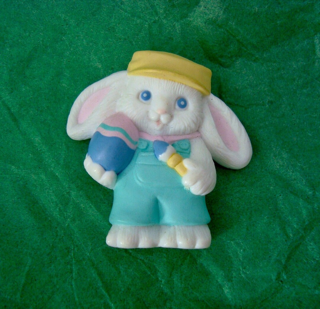 Vintage HALLMARK Easter Crayola Boy Bunny Painting Egg Pin - Etsy