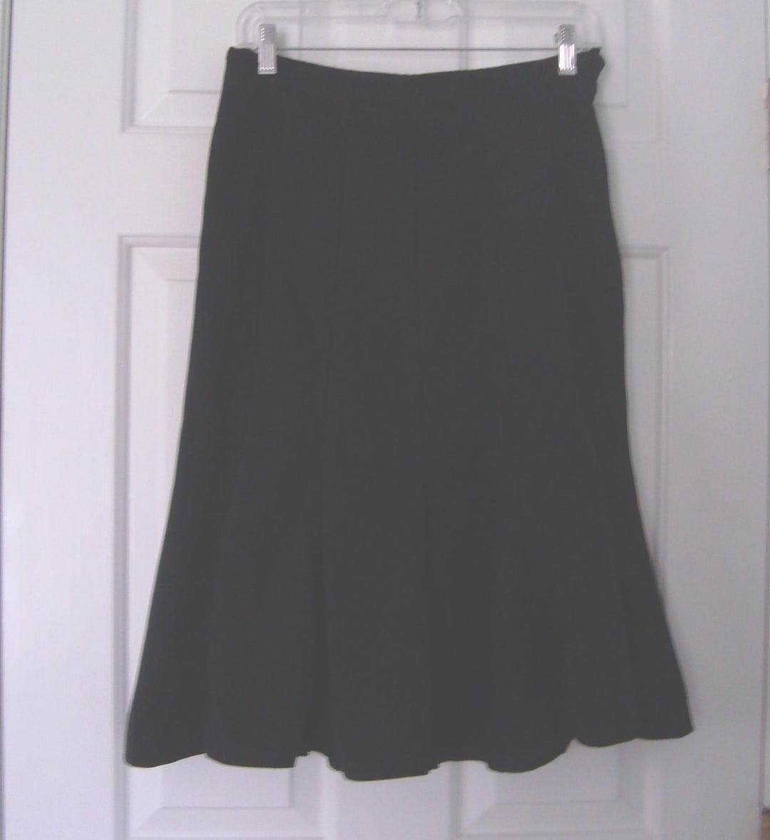 Vintage Women's RENUAR COLLECTION 12 Panel Black Skirt Size 6 Waist 29 ...