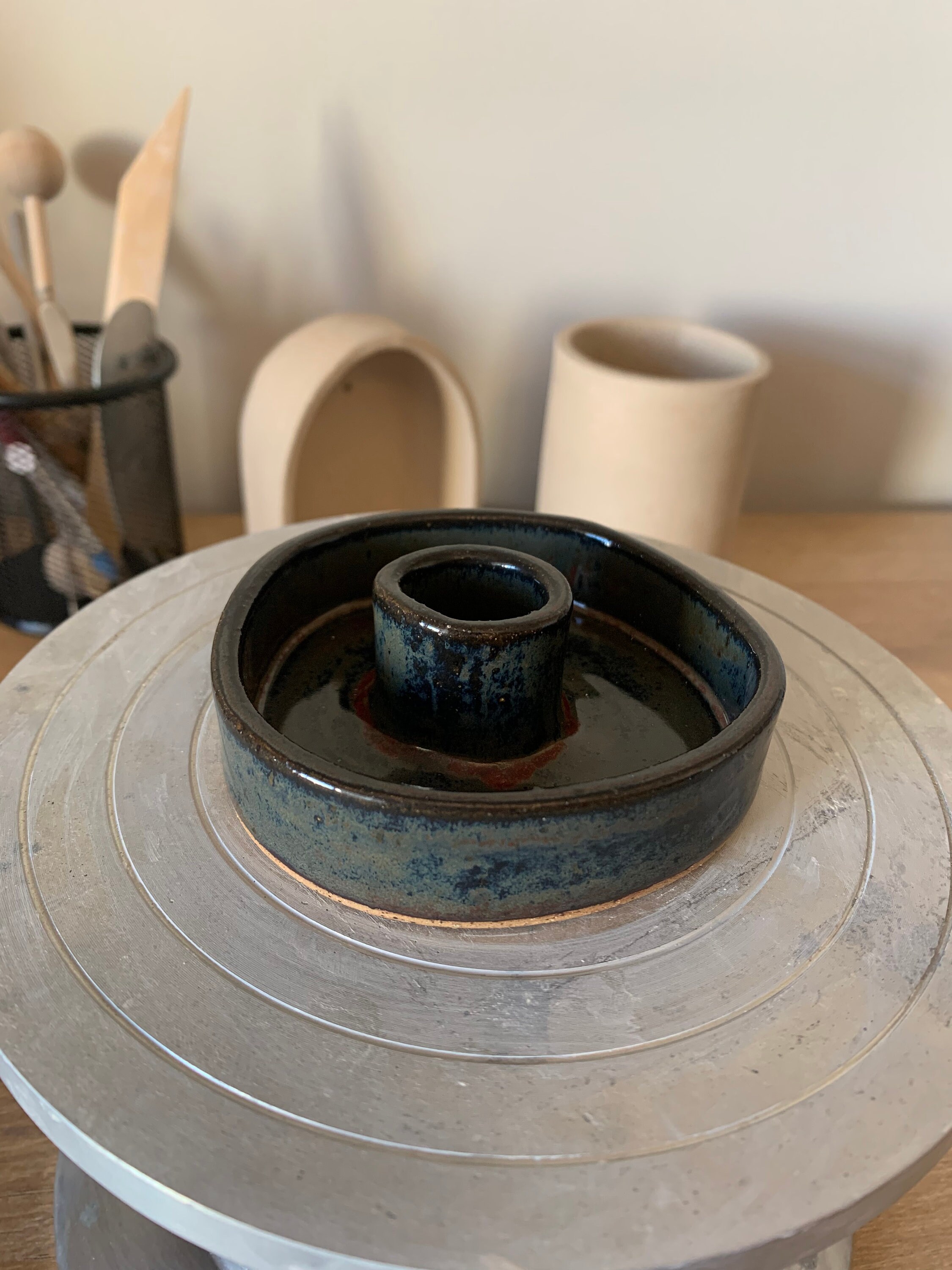 Ceramic Hand-built Candlestick Holder - Etsy