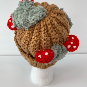 Mushroom Hat Toque Beanie Bucket Gamer Hat Handmade Sunhat Crochet ...
