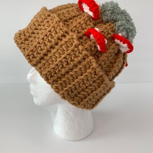Mushroom Hat Toque Beanie Bucket Gamer Hat Handmade Sunhat Crochet ...