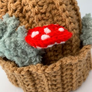 Mushroom Hat Toque Beanie Bucket Gamer Hat Handmade Sunhat Crochet ...