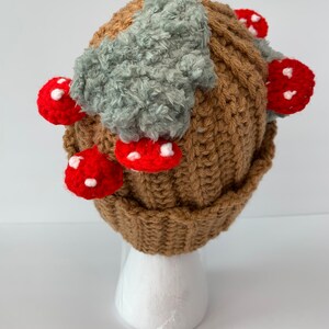 Mushroom Hat Toque Beanie Bucket Gamer Hat Handmade Sunhat Crochet ...