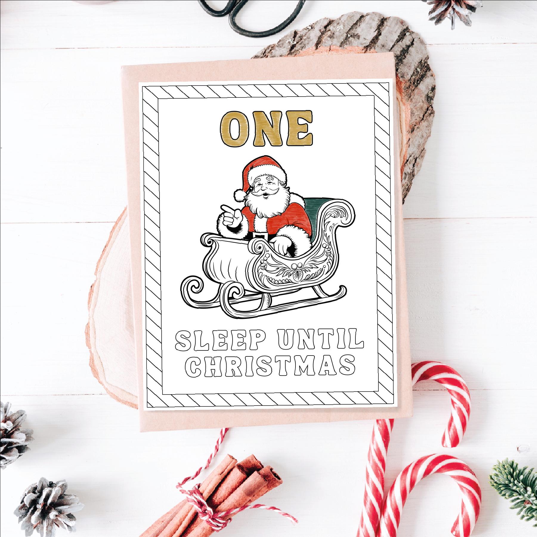 12 Printable Christmas Coloring Pages, Counting Activities, 12 Days ...