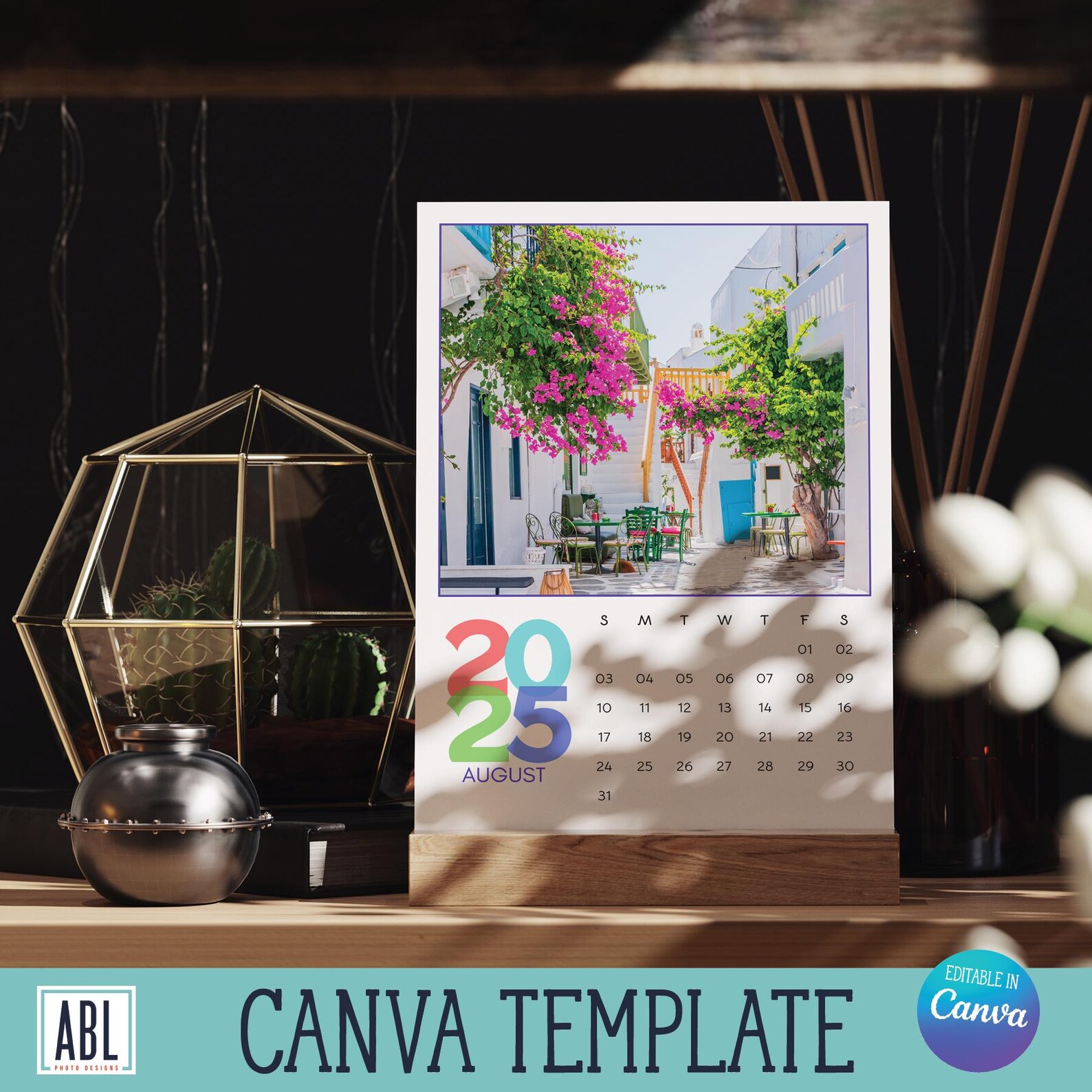 2025 Mini Photo Calendar Canva Template – Editable 5x7 Digital Download ...