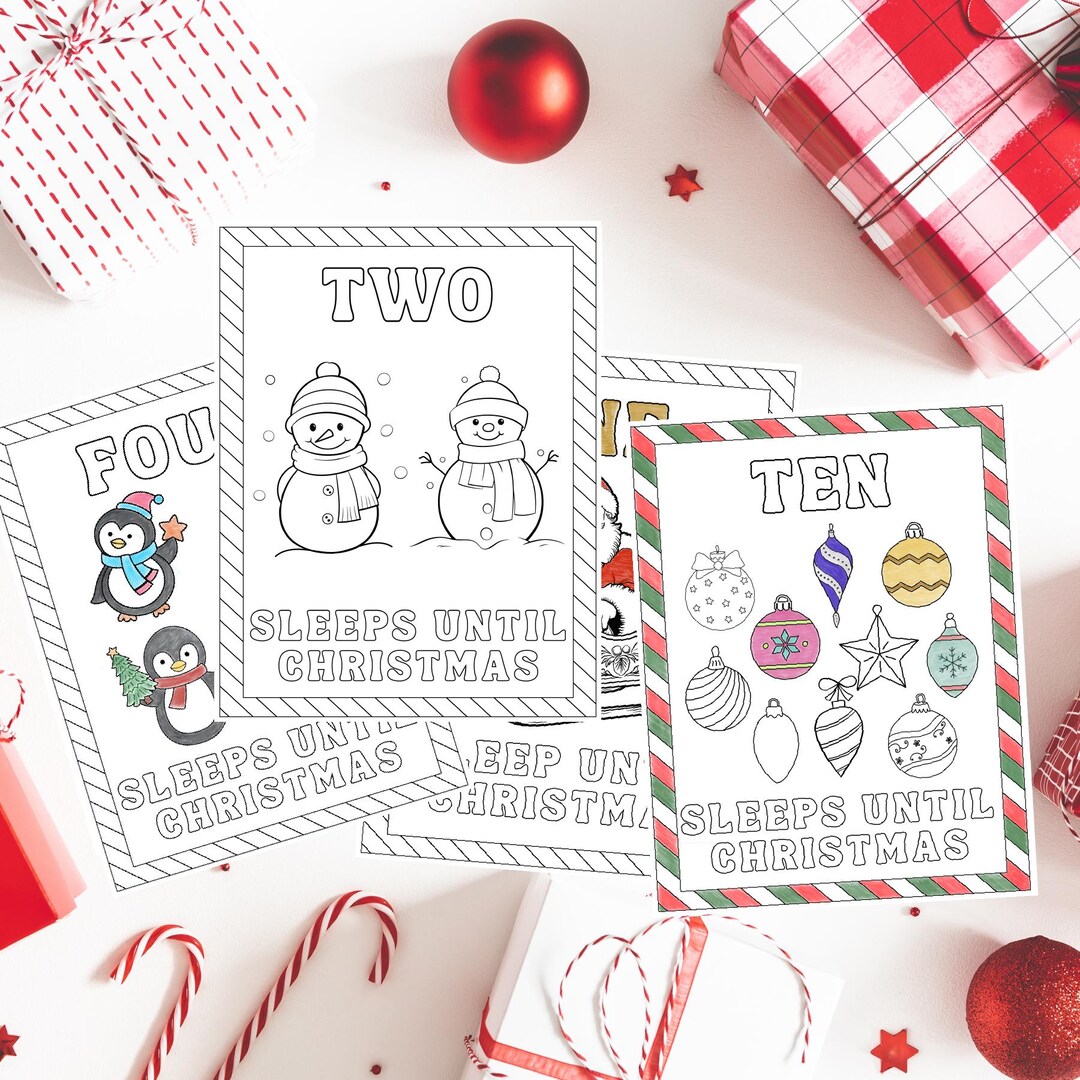 Countdown to Christmas Coloring Pages Fun Countdown to Christmas With ...
