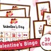Valentine Bingo Game printable party game valentine's | Etsy