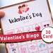Valentine Bingo Game Printable Party Game Valentine's - Etsy