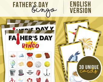 Fun Father's Day Printable Game Bingo Cards | Etsy