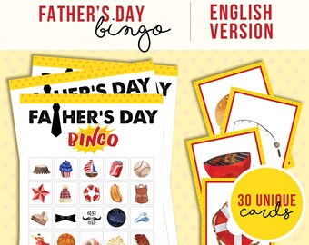 Father's Day Games Printable Bingo Cards | Etsy