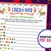 Cinco De Mayo Emoji Pictionary Game Mexican Fiesta Party Games ...