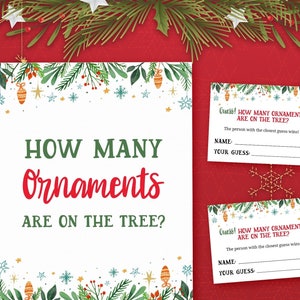 Christmas Ornaments Guessing Game | Friendsmas Party Guess How Many ...