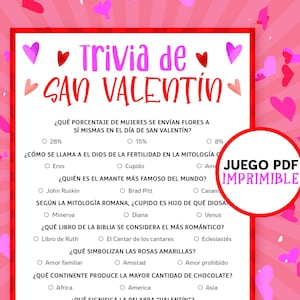 Valentines Trivia in Spanish | Games for Adults | Juegos De San ...