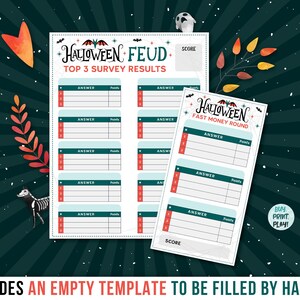 Halloween Family Feud Printable Game Halloween Games and Activities ...