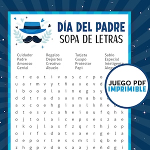 Juegos del Dia del Padre - Sopa de Letras | Actividades Imprimibles en ...