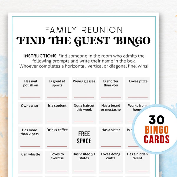 Mingle Bingo - Etsy
