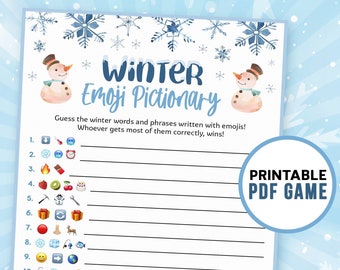 Winter Emoji Pictionary - Etsy