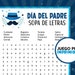 Spanish Word Search for Fathers Day Juegos Del Dia Del Padre - Etsy