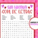 Spanish Valentines Word Search | Printable Games for Kids, Teenagers ...