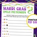 Mardi Gras Emoji Pictionary | Party Games for Adults & Kids | New ...