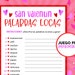 Spanish Valentines Day Word Scramble | Games for Kids & Adults ...