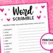 Ladies Night Games - Word Scramble | Girls Night in Printable Activity ...