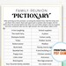 Family Reunion 32 Pictionary Prompts Family Gathering Party - Etsy