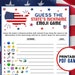 US States Nickname Emoji Quiz Game 4th of July Party Printable ...